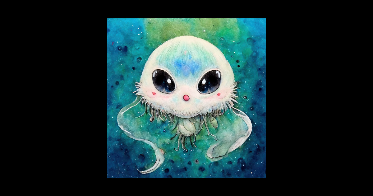 Cute sea creature - Jellyfish Monster - Jellyfish Monster - Magnet ...
