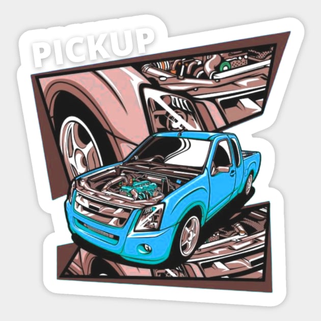 PICKUP TRUCK - Truck - Sticker | TeePublic