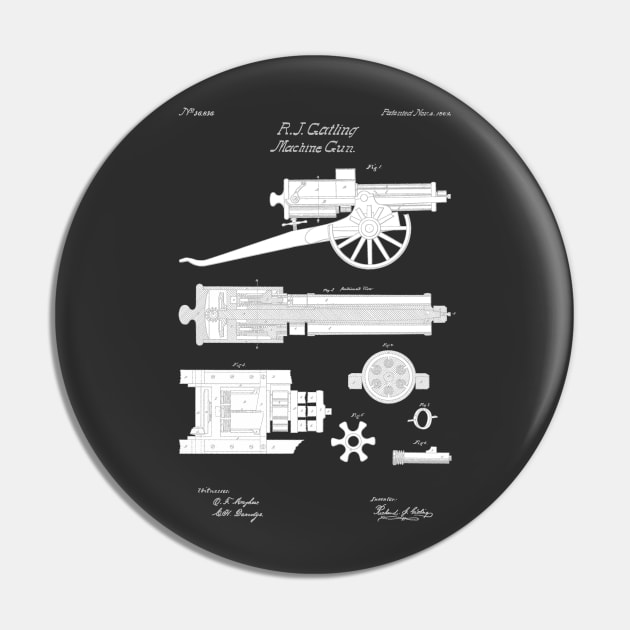 Gatling Gun Patent - 1862 Machine gun - PBpng - Gatling Gun - Pin ...