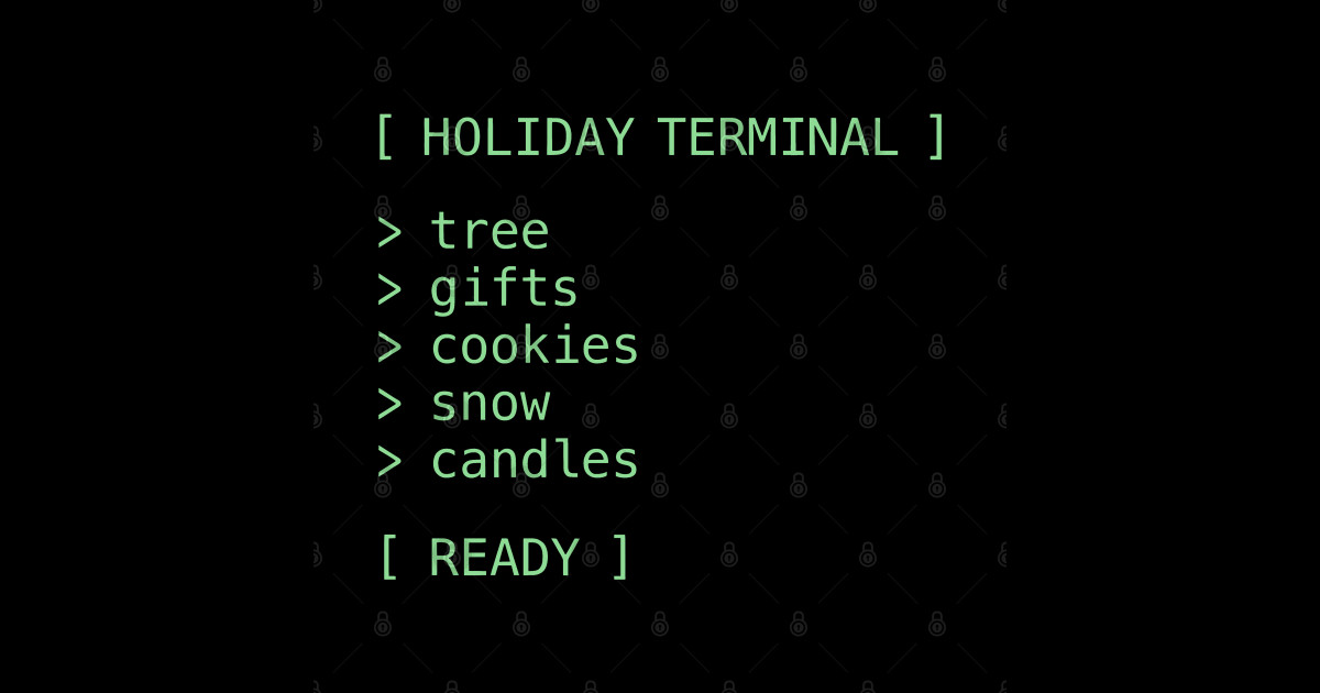 Holiday Terminal Design with Command-Line Festive List and Tech ...