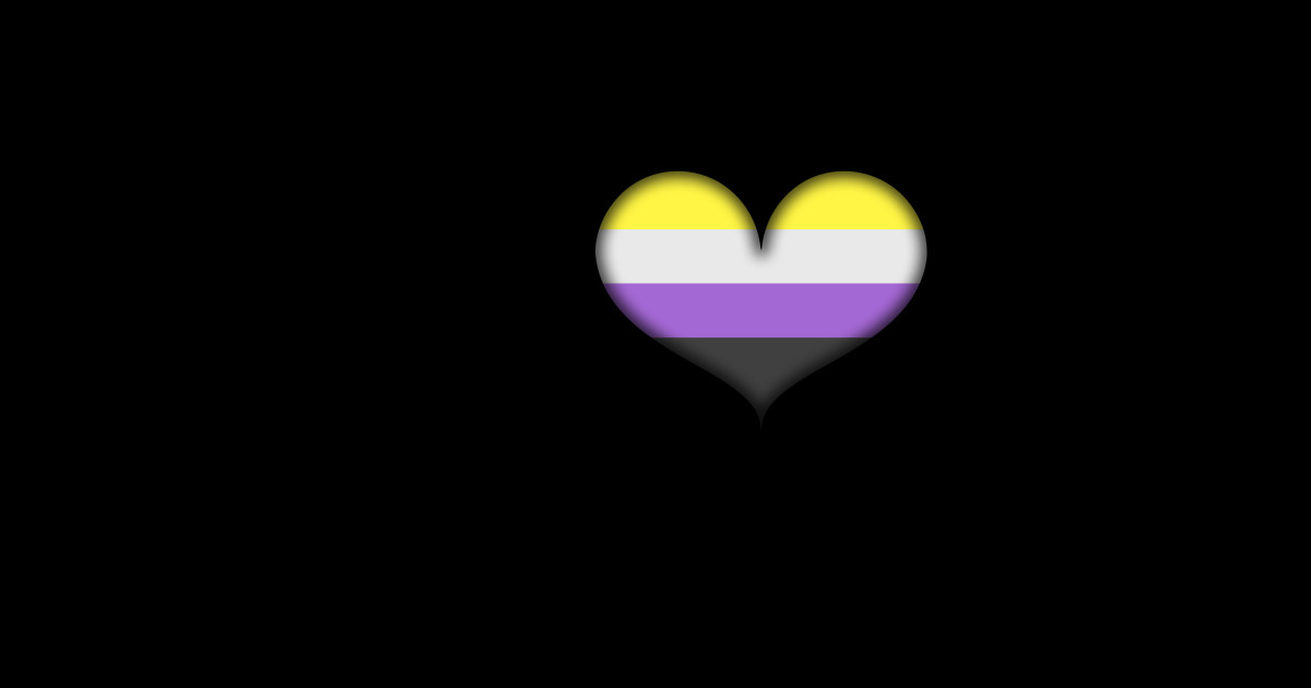 I Heart Being Non-Binary Design Pride Flag Design - Non Binary - Pin ...
