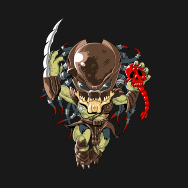 Berserker Predator "Mr. Black" chibi - Predator - Hoodie | TeePublic