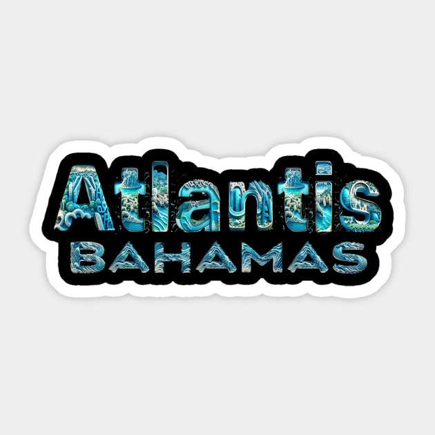 Atlantis Bahamas Marine Design - Atlantis Bahamas - Sticker | TeePublic