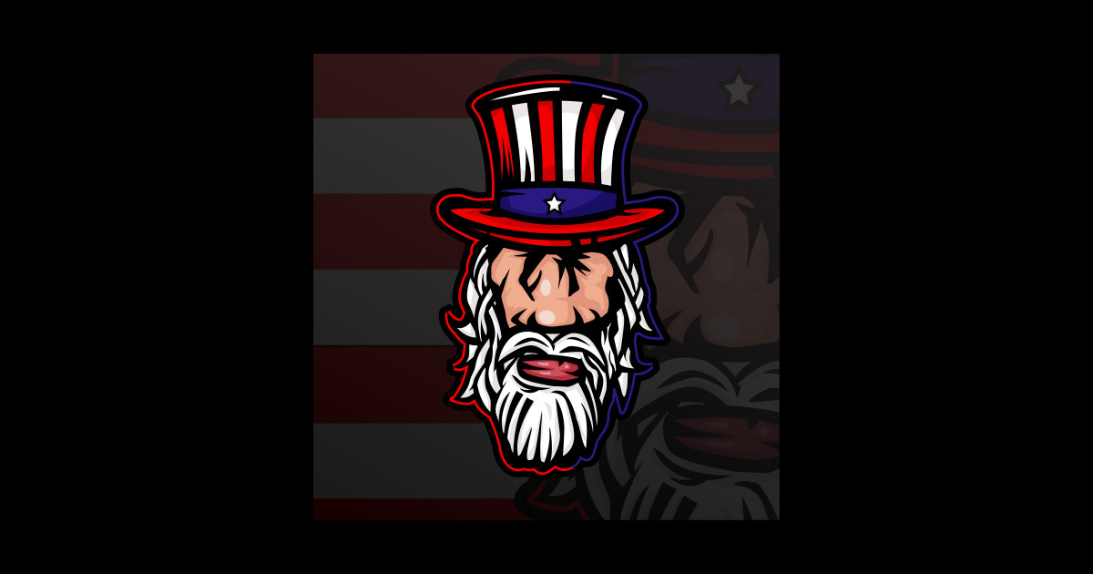 Cartoon Uncle Sam mascot - Uncle Sam - Sticker | TeePublic