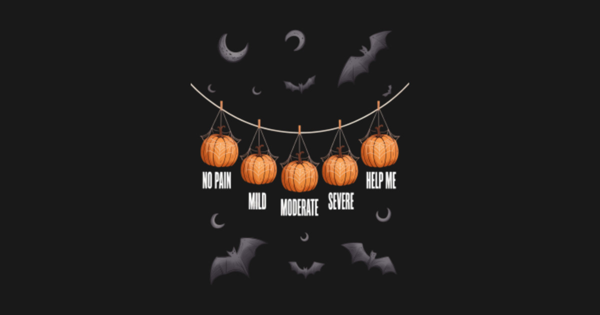 Spooky Pumpkin Pain Scale Trauma Nurse Triage Halloween Fall - Spooky ...