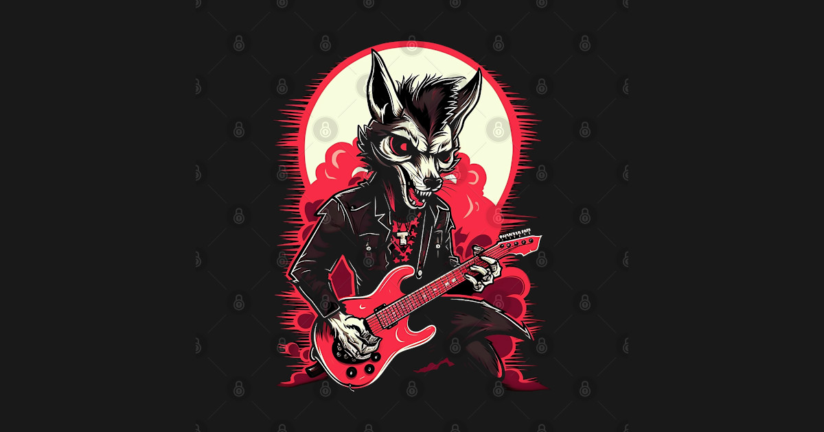 Rockabilly wolf - Rockabilly - T-Shirt | TeePublic