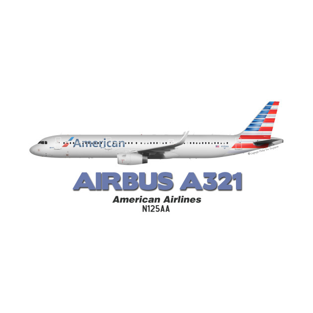 Airbus A321 - American Airlines - A321 - Long Sleeve T-Shirt | TeePublic