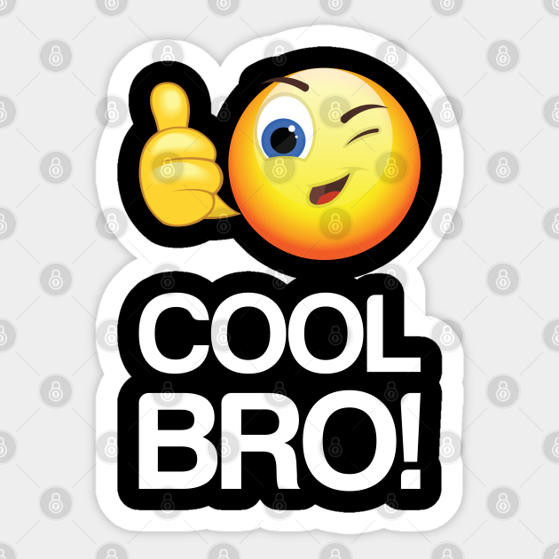 Emoji Cool Bro Thumb Emoticon - Emoji - Sticker | TeePublic