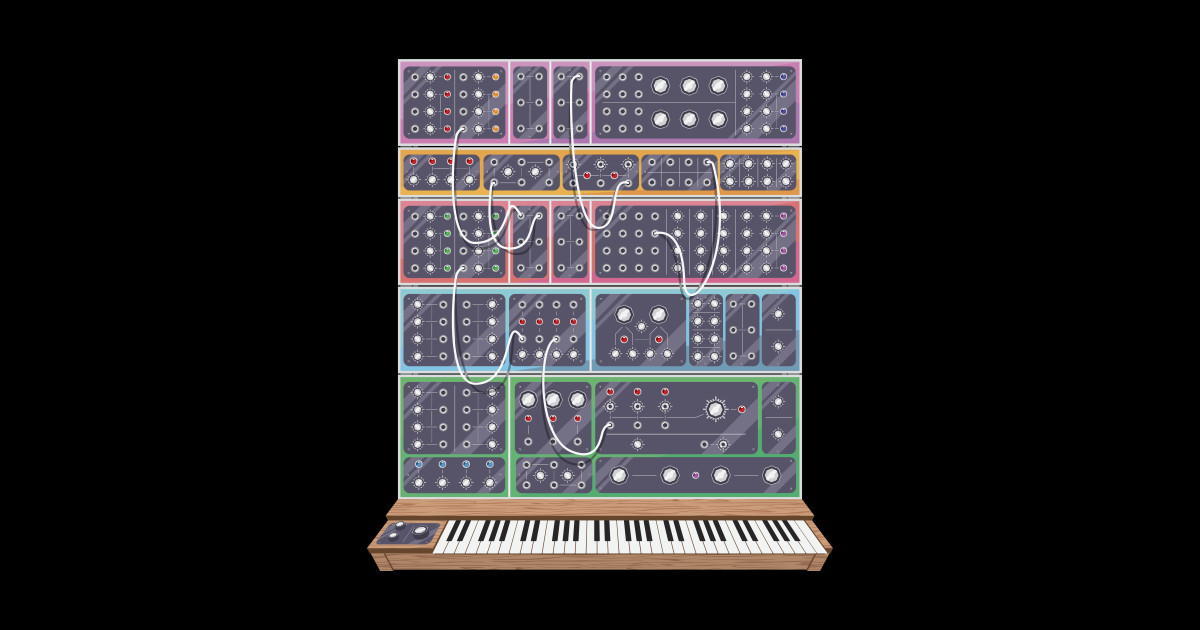 Modular Synth - Synth - Sticker | TeePublic