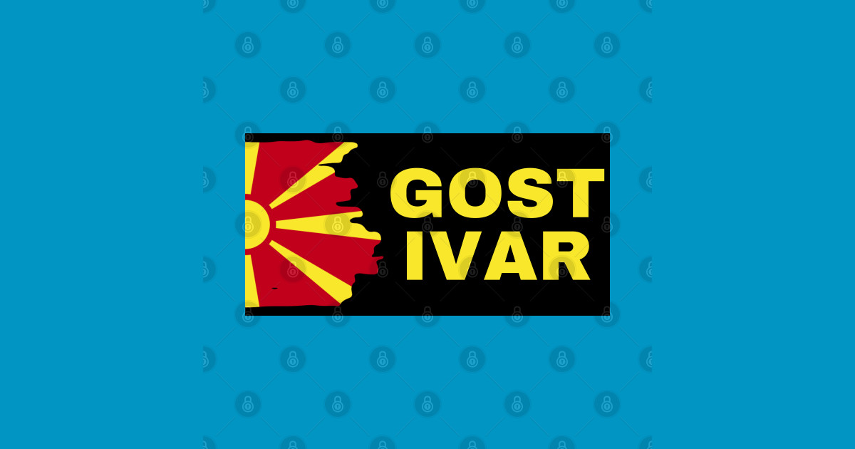 Gostivar City with North Macedonia Flag Design - Macedonian Flag - T ...