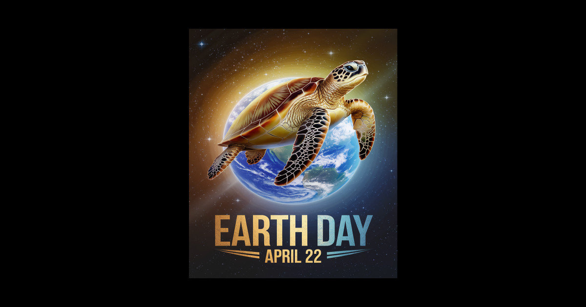 Earth Day 2025 Restore Earth Sea Turtle Art Save the Planet - Earth Day ...