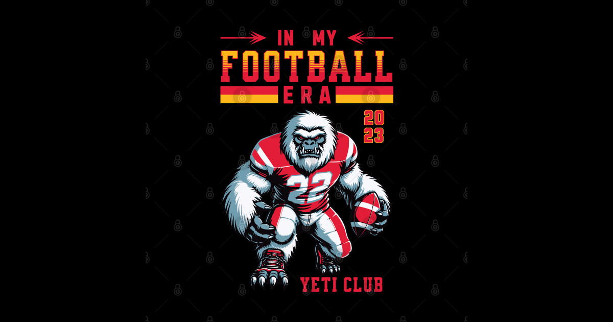 Yeti Football Player - Sports - Sticker | TeePublic