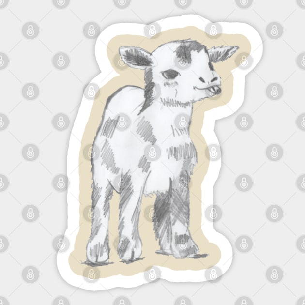 Cute Little Lamb - Lamb - Sticker | TeePublic