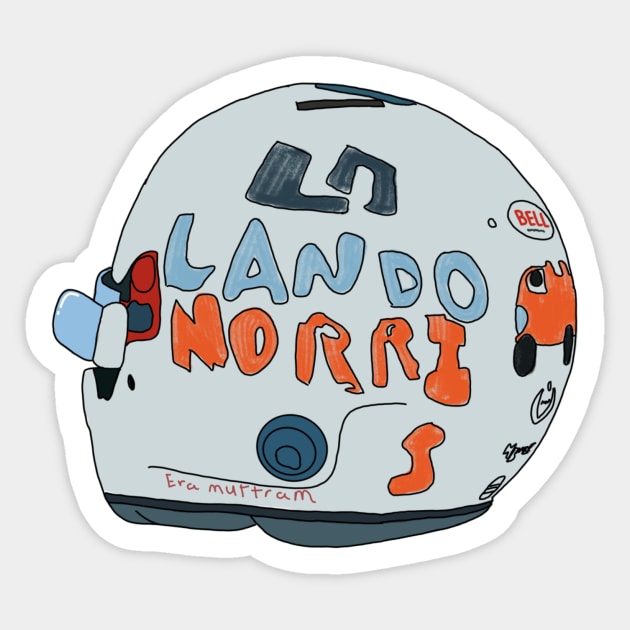 Lando Norris- Eva Helmet - Lando Norris - Sticker | TeePublic