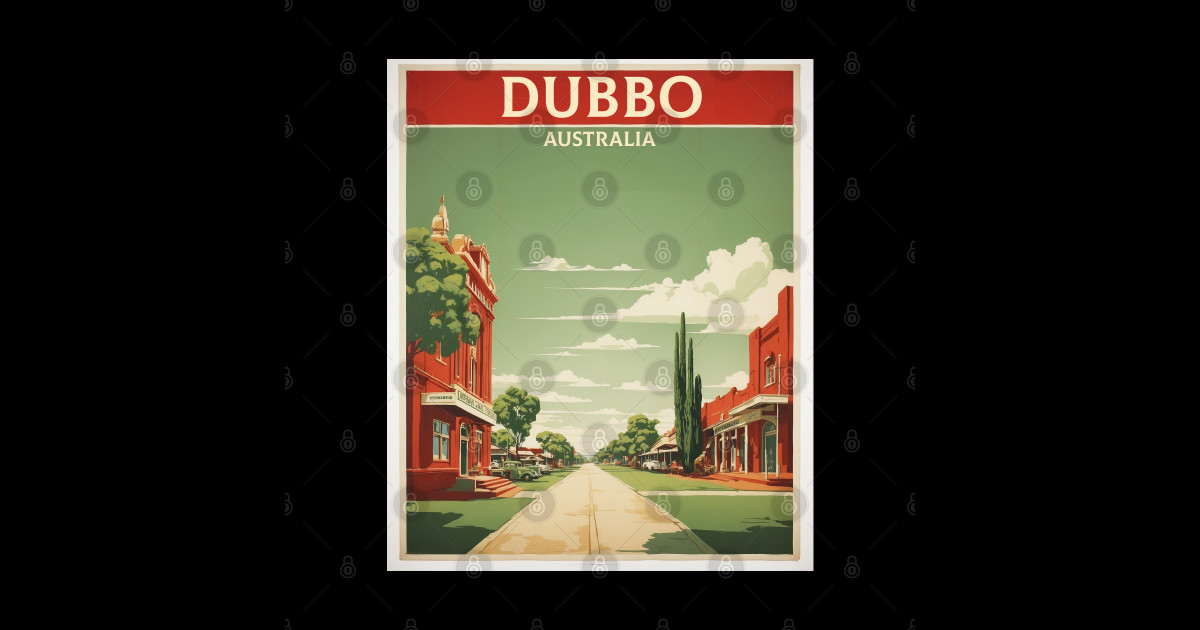 Dubbo Australia Vintage Travel Poster Tourism - Australia - Sticker ...