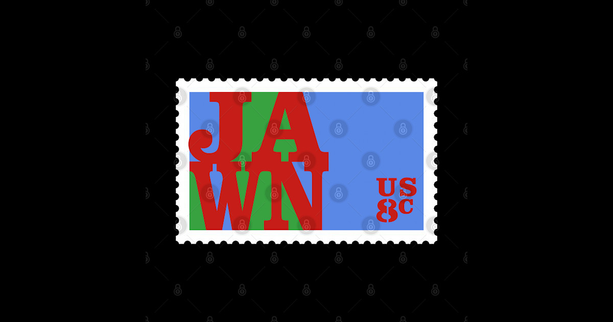 Jawn Philly 70s Love Stamp - Jawn - Sticker | TeePublic