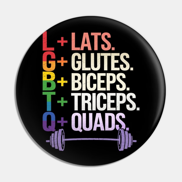 LGBTQ Lats Glutes Biceps Triceps Quads Weightlifting Rainbow - Lgbtq ...