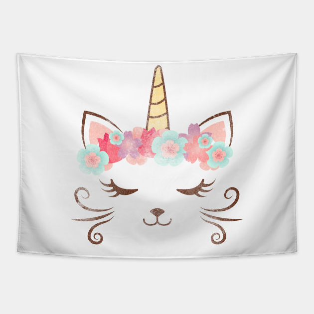 vintage Kawaii unicat, kitty kat, unicorn, flower crown, cute cat, cat ...