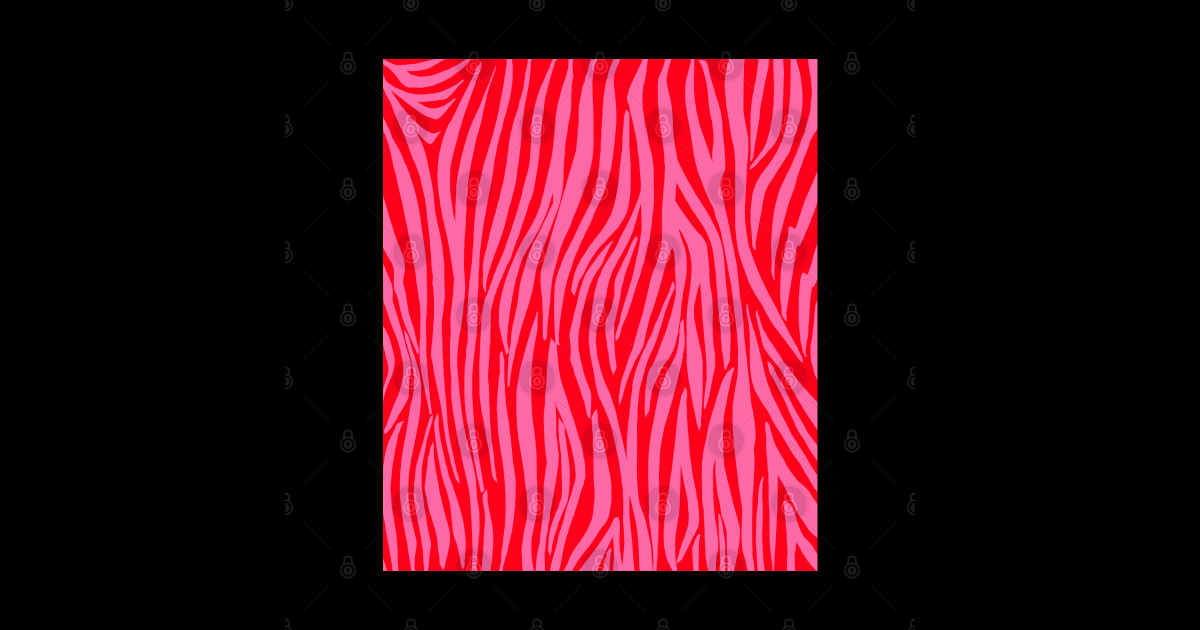 Pink and Red Zebra Print Stripes - Zebra - Sticker | TeePublic