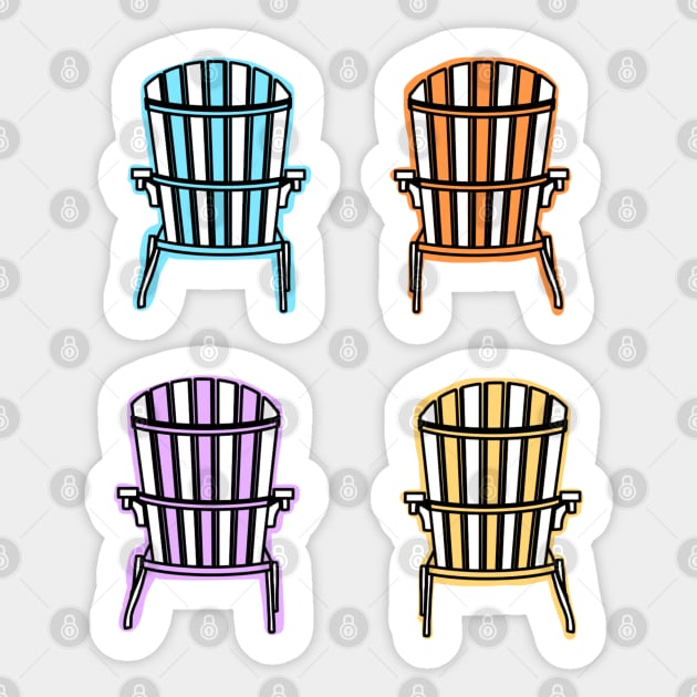 Adirondack Muskoka Chairs - Adirondack - Sticker | TeePublic