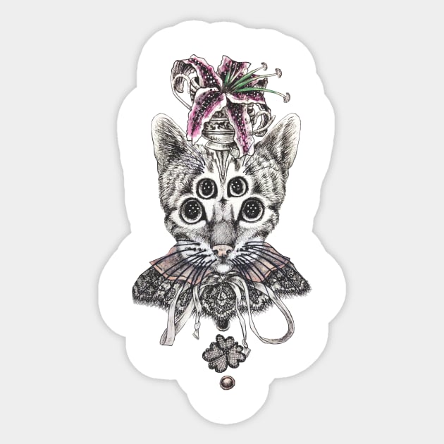 Lily, the Alien Kitty - Cat - Sticker | TeePublic