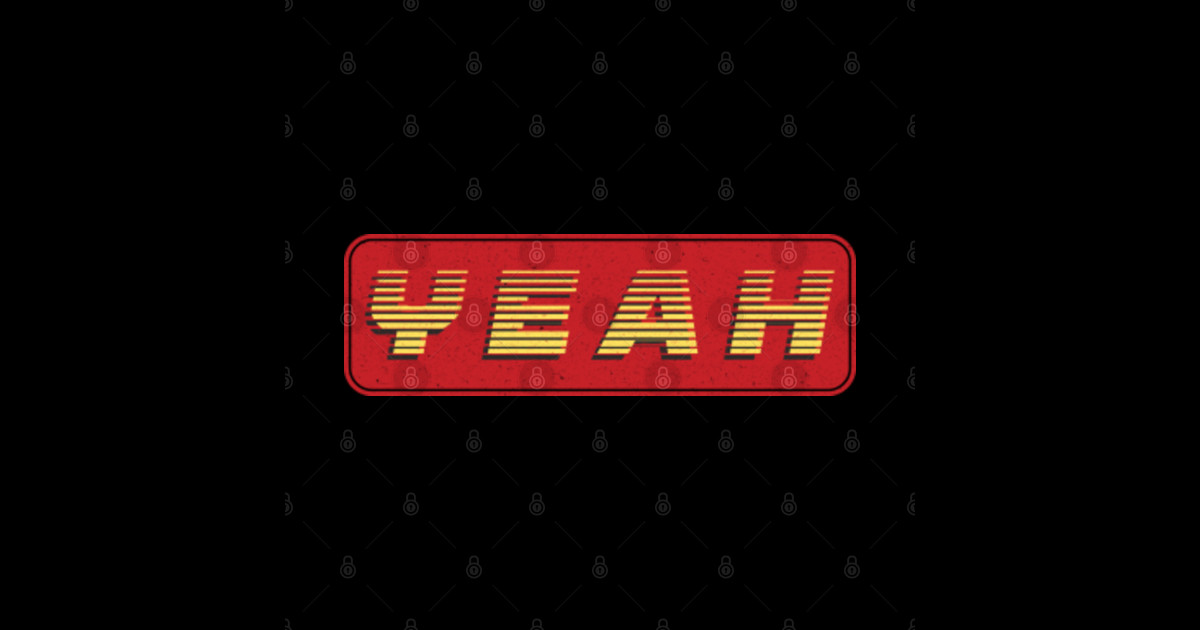 Yeah - Vintage Retro Text - Yeah - Magnet | TeePublic