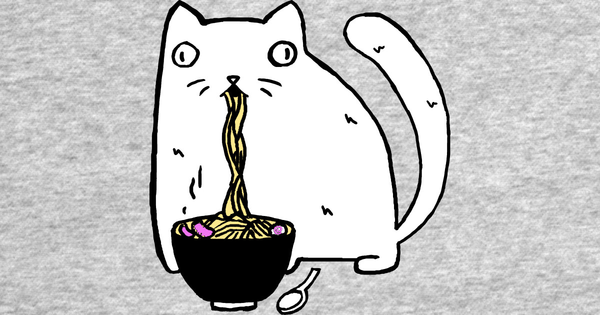 Rasabi Cat - Ramen Forever - Cats - T-Shirt | TeePublic