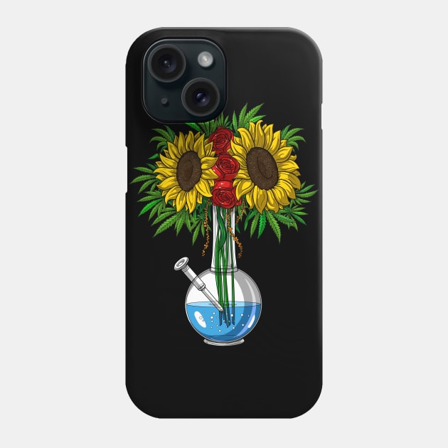 Weed Sunflowers Bong - Weed Bong - Phone Case | TeePublic