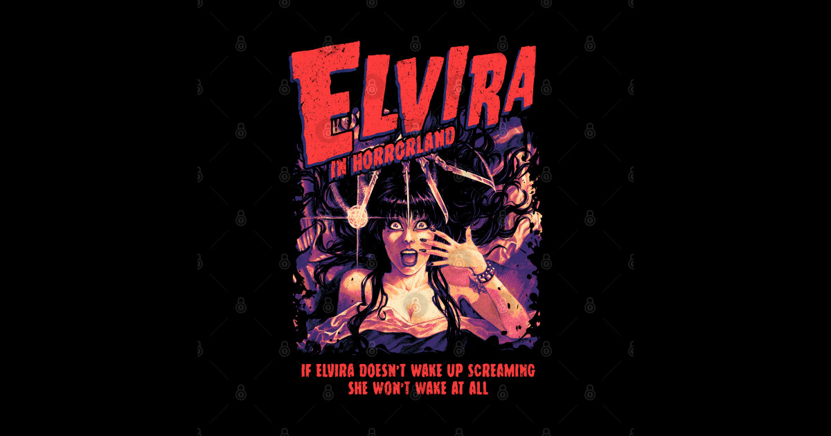 Elvira In Horrorland Classic - Elvira - Posters and Art Prints | TeePublic