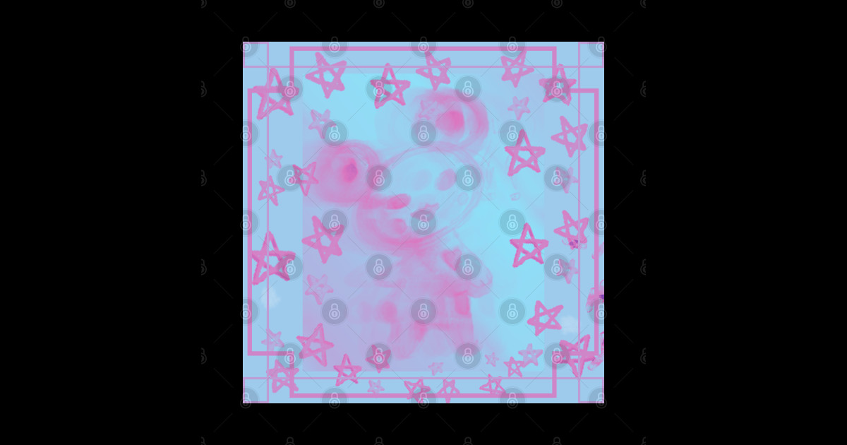 Chloe Bear Pink Hearts - Chloe Bear Pink Hearts - Sticker | TeePublic