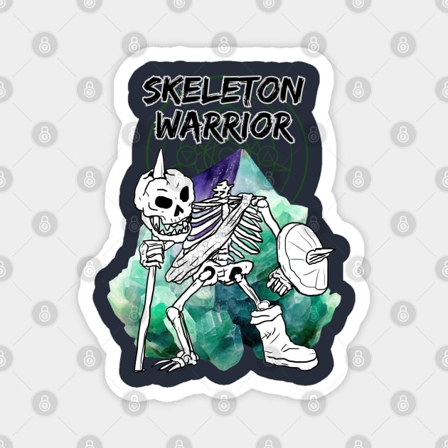 Skeleton Warrior DnD fantasy character - Skeleton - Magnet | TeePublic
