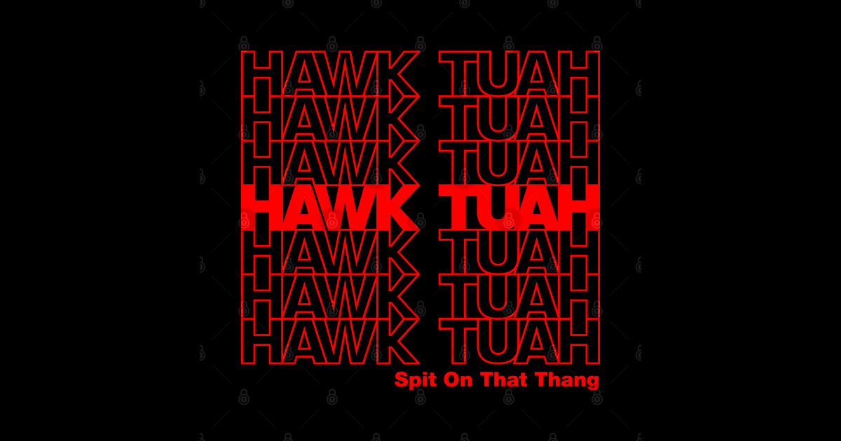 HAWK TUAH: More Than Just a THANK YOU - Internet Meme - Sticker | TeePublic