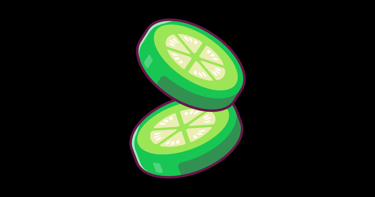 Floating Cucumber Slice Cartoon - Floating Cucumber Slice Cartoon ...