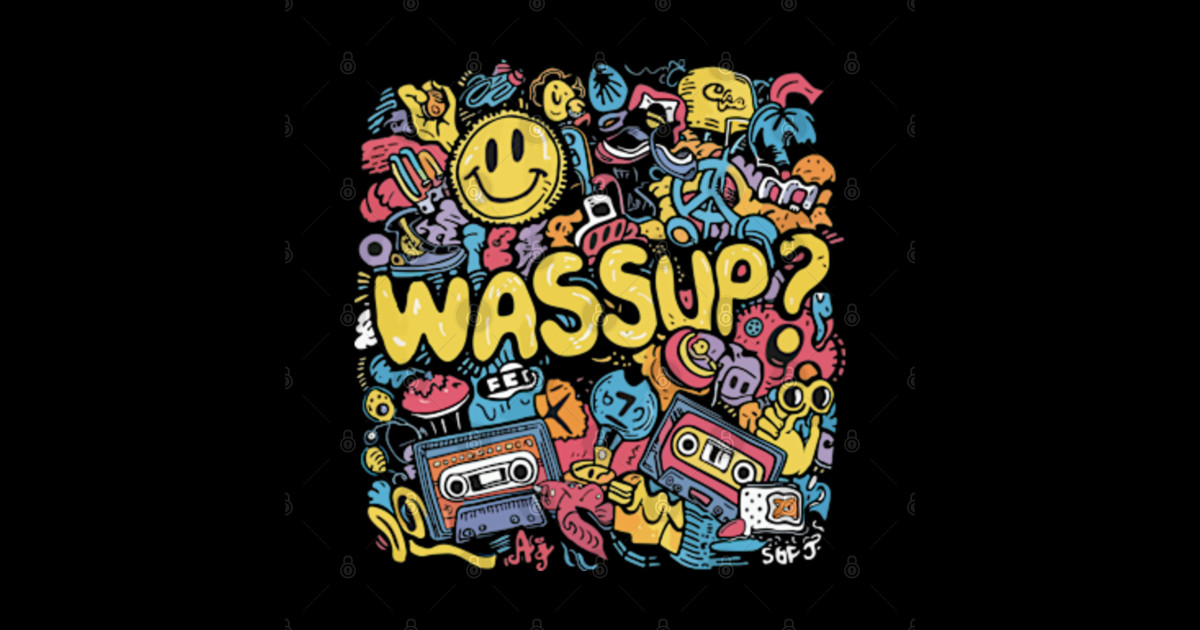 Typical 1990s Wassup? - 90s - Sticker | TeePublic