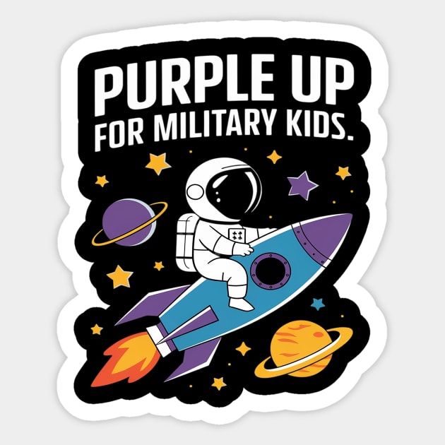 Purple Up Military Kids Military Child Month Astronaut - Purple Up ...