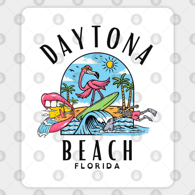 Daytona Beach Florida - Daytona - Sticker | TeePublic