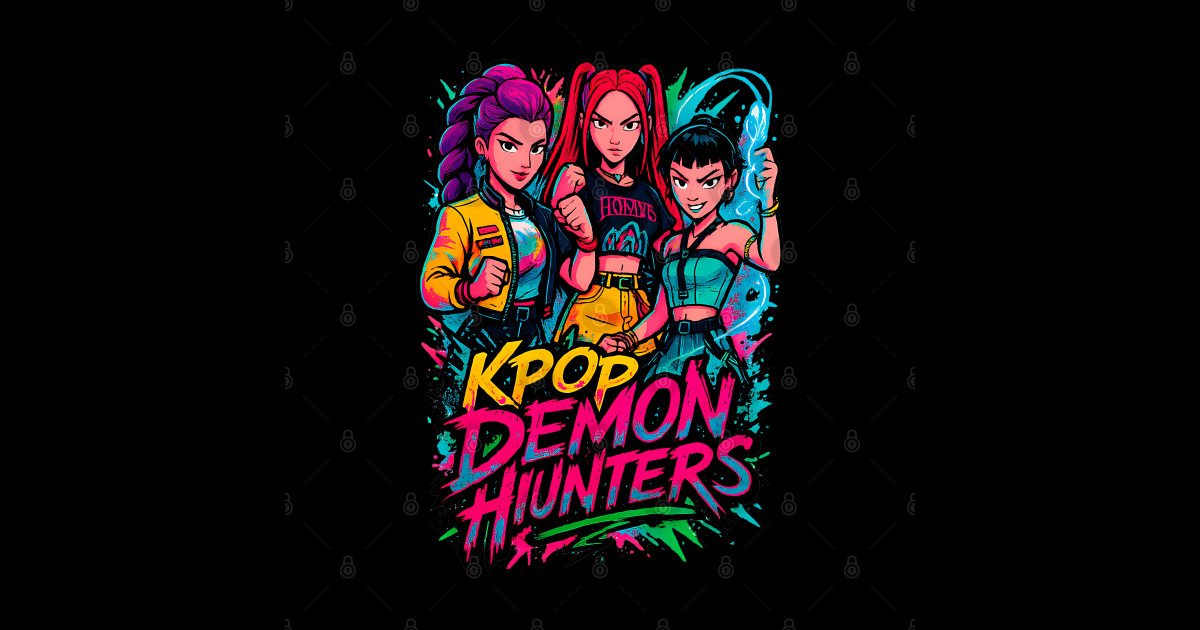K-Pop Demon Hunters art - K Pop Demon Hunters - Pin | TeePublic