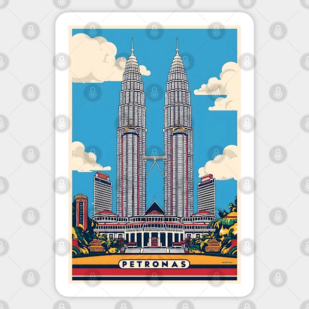 Petronas Twin Towers Malaysia Vintage Tourism - Petronas Twin Towers ...