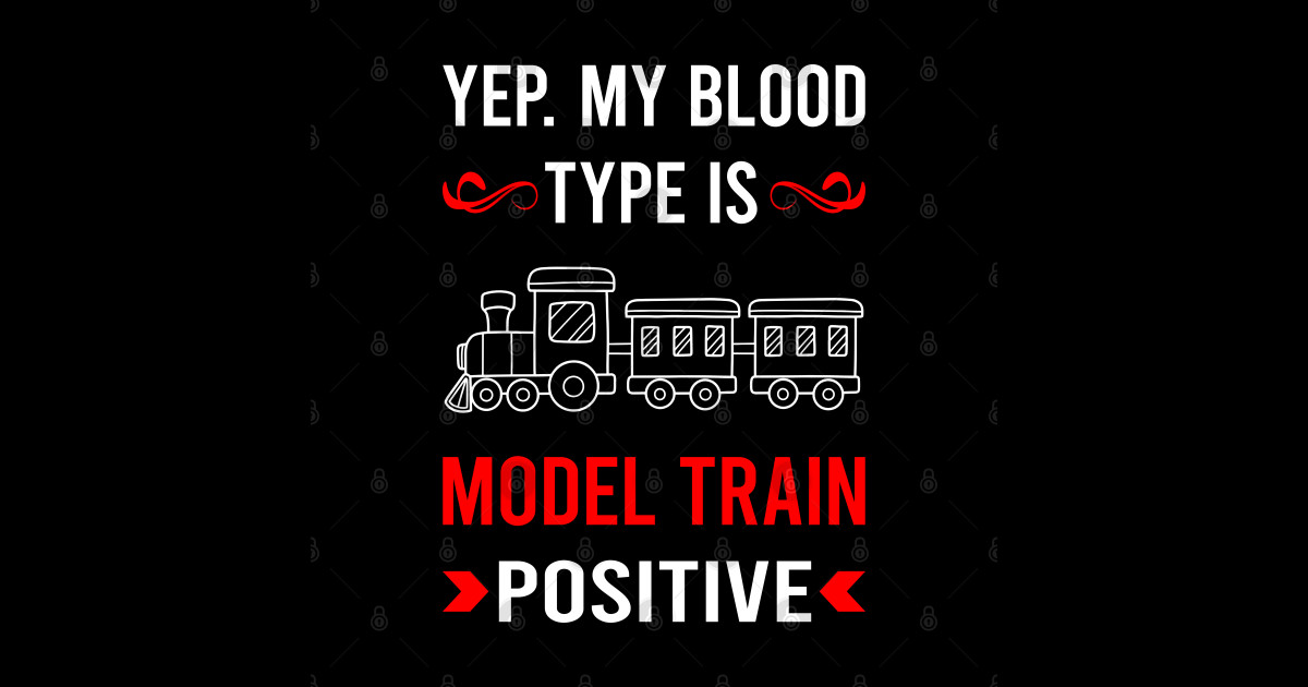 Blood Type Model Train Trains Railroad Railway - Model Train - Sticker ...