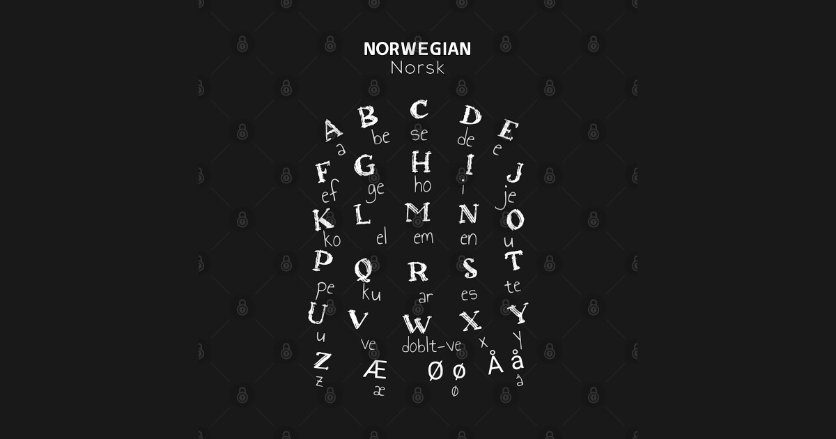 Norwegian Alphabet Chart - Learn Norway's Language Design - Norway Love ...