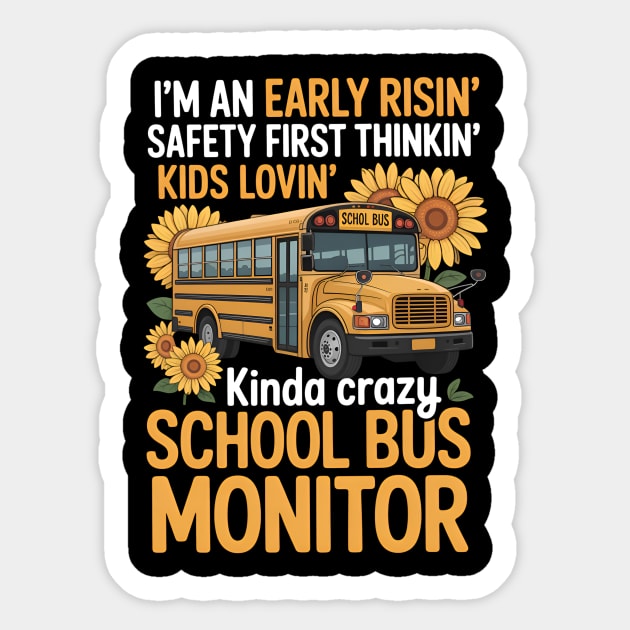 Crazy School Bus Monitor Appreciation Bus Monitor - School Bus ...