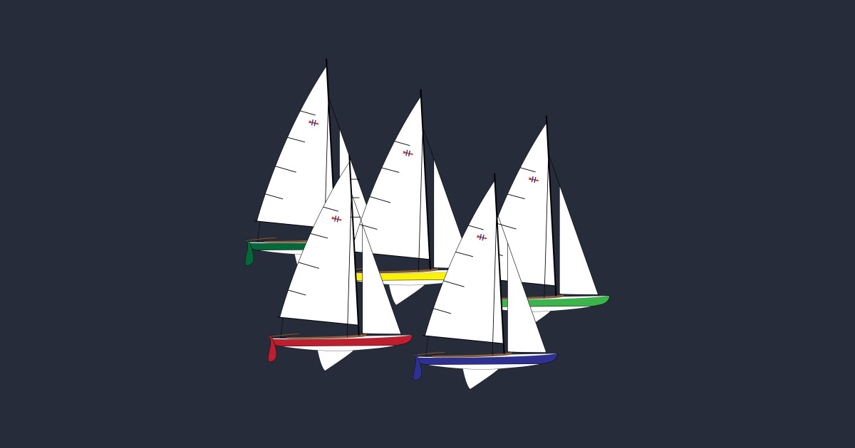 Hampton One Design Sailboats Racing - Sailing Dinghy - T-Shirt | TeePublic
