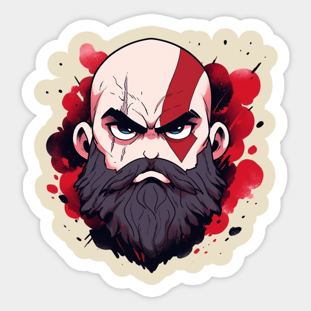 cute kratos - Kratos - Sticker | TeePublic