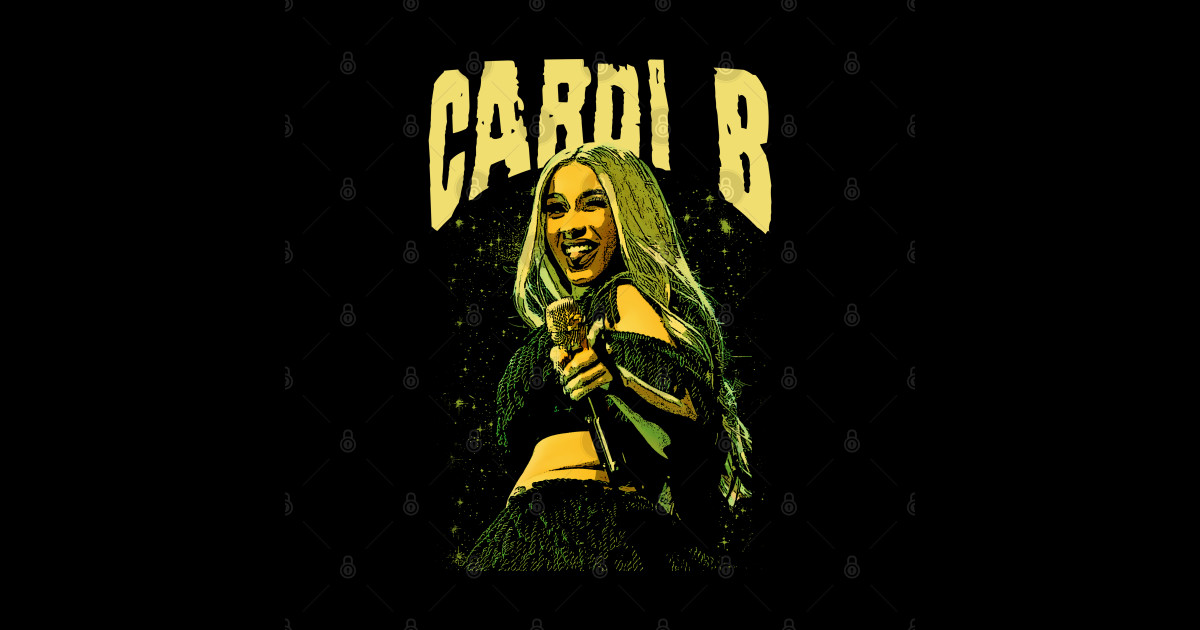 Cardi B // Vintage Style Design - Cardi B - Sticker | TeePublic