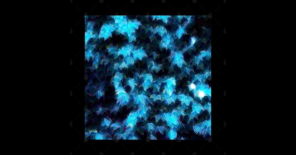 Neon Leaves on Black Background - Neon Leaves - Phone Case | TeePublic