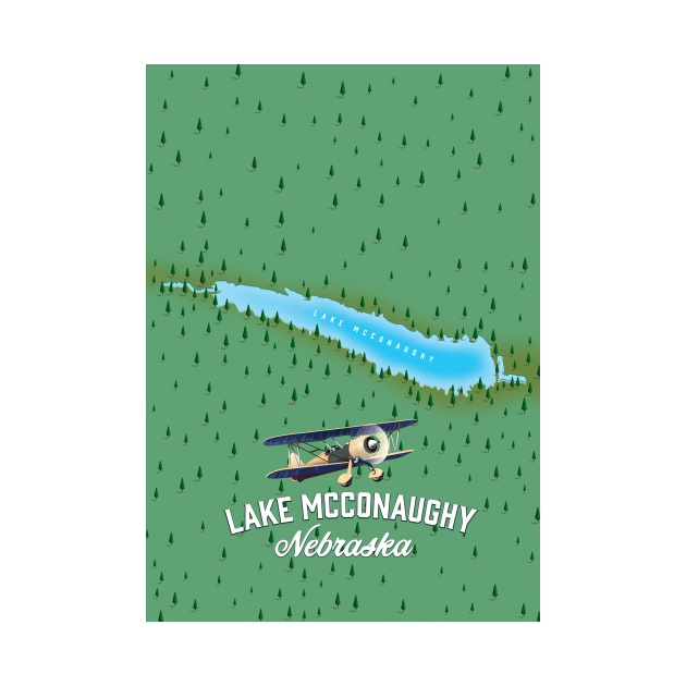 Lake McConaughy Nebraska travel map - Lake Mcconaughy - Tapestry ...