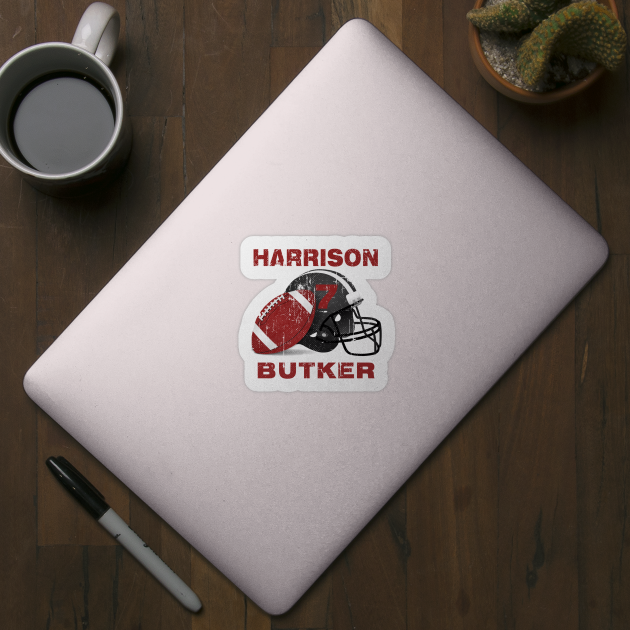 harrison butker vintage Redcolor - Harrison Butker - Sticker | TeePublic