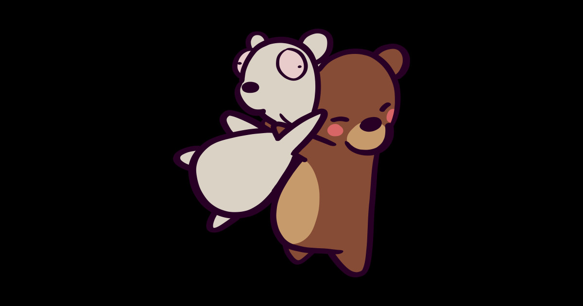 Grizzly Bear Hug - Bear Hug - Sticker | TeePublic
