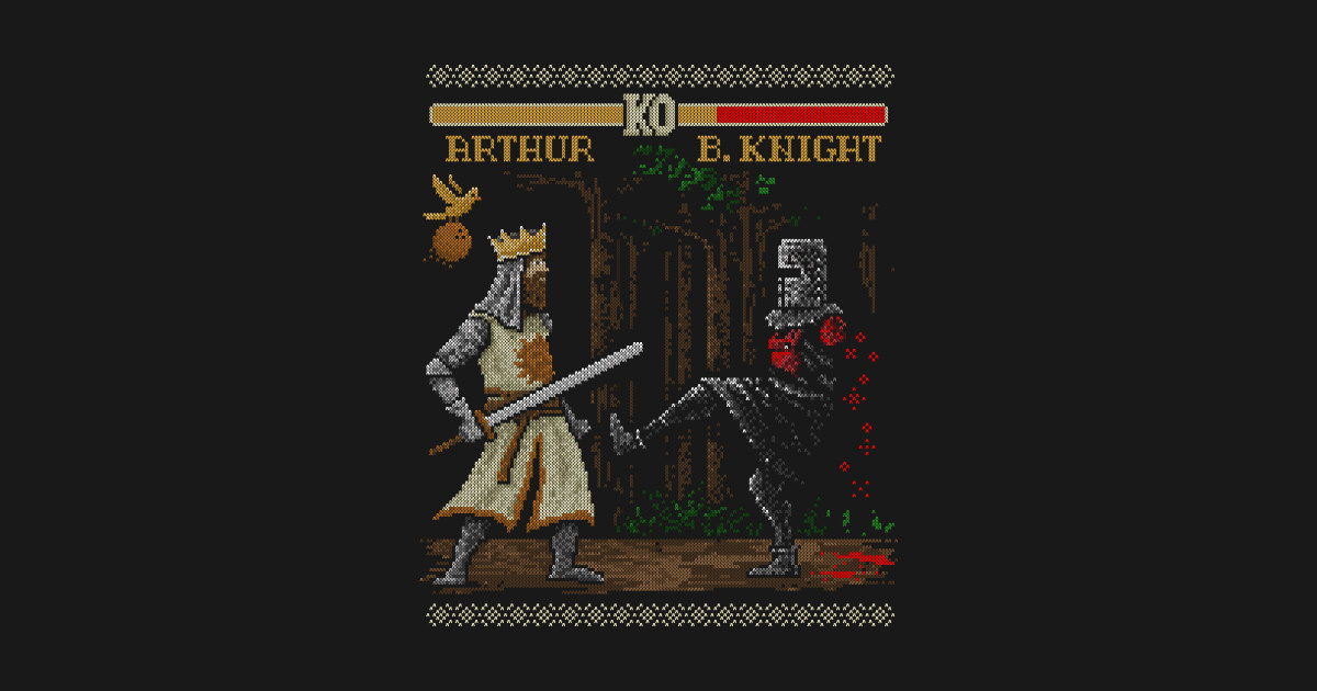 Epic Fight Ugly Holiday Sweater - Monty Python And The Holy Grail - T ...