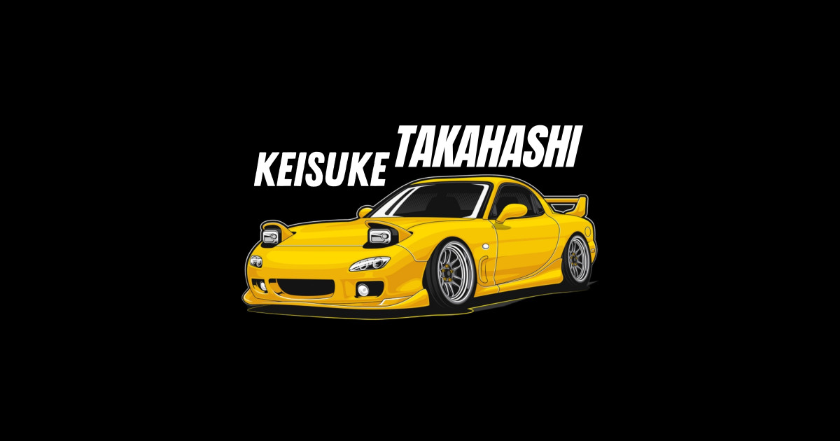 KEISUKE TAKAHASHI [ FD RX7 ] - Keisuke Takahashi - Sticker | TeePublic
